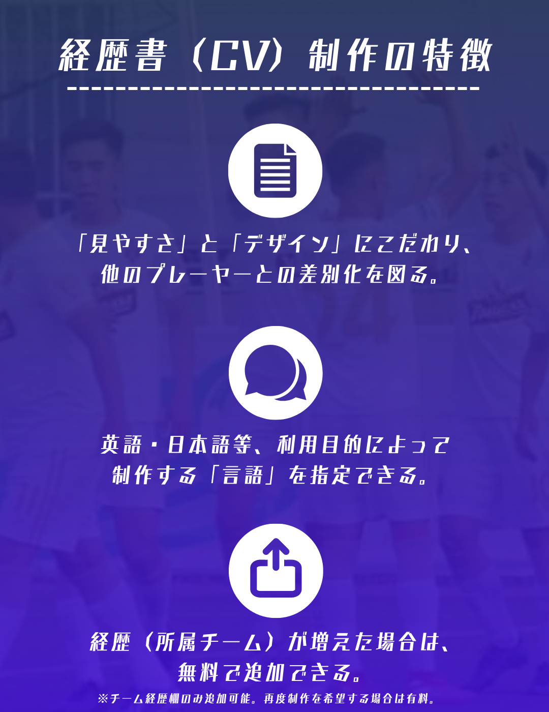 経歴書（CV）制作サービス | Footare フットアーレ